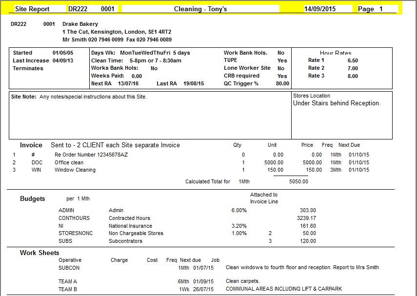 Managing Clients and Sites > Site Report
